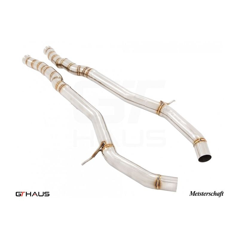 GTHAUS Full Cat-Back (Resonator Delete) Pipe Titanium for 2015-2019 Me ...